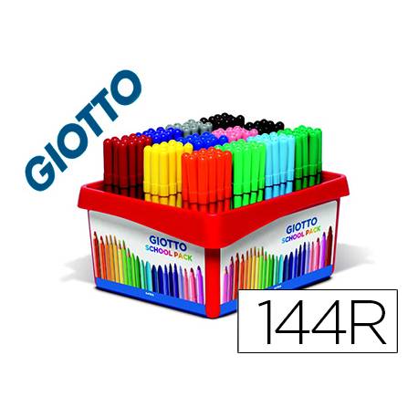 Rotulador marca Giotto turbo Schoolpack 12 colores surtidos. (78296)