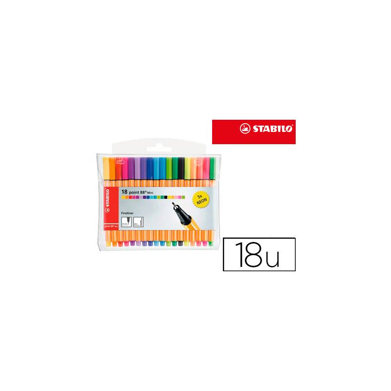 Rotulador Stabilo Point 88 Mini Estuche 18 Colores (78054)
