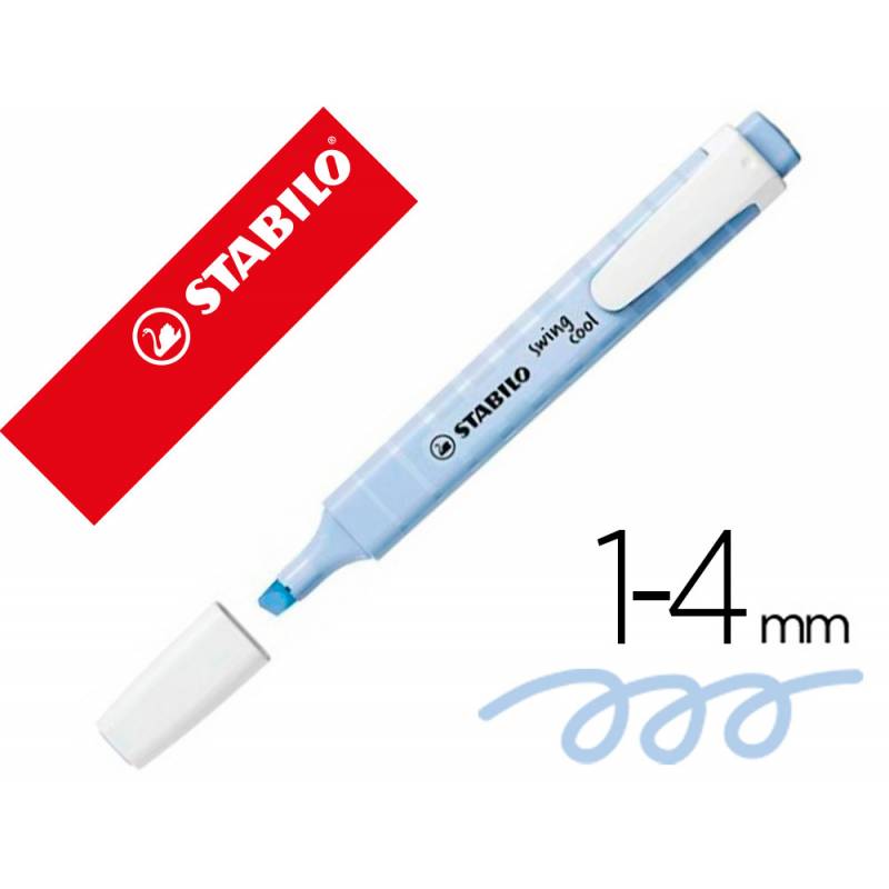 ROTULADOR STABILO FLUORESCENTE SWING COOL PASTEL AZUL NUBLADO (160468)