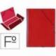 Carpeta Saro gomas solapas carton folio color rojo (79743)