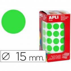 Gomets Apli circulares color verde 10,5mm (95994)